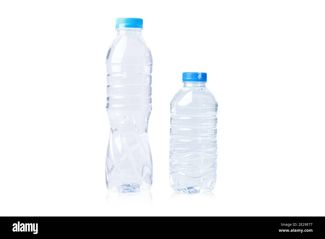 Plastic water bottle big and small size isolated on white background ...