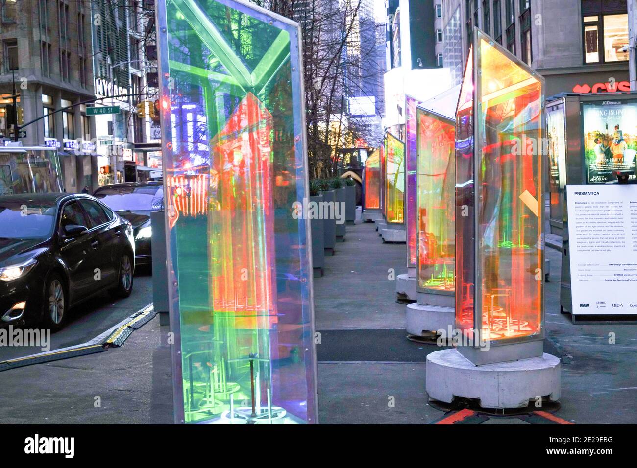 New York, United States. 12th Jan, 2021. A view of an art installation ...