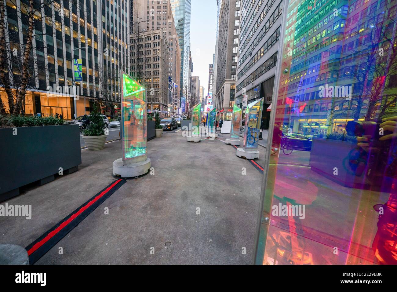 New York, United States. 12th Jan, 2021. A view of an art installation ...