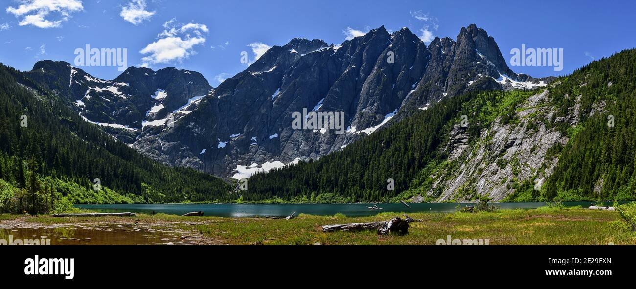 Mount Colonel Foster, Landslide Lake Stock Photo - Alamy