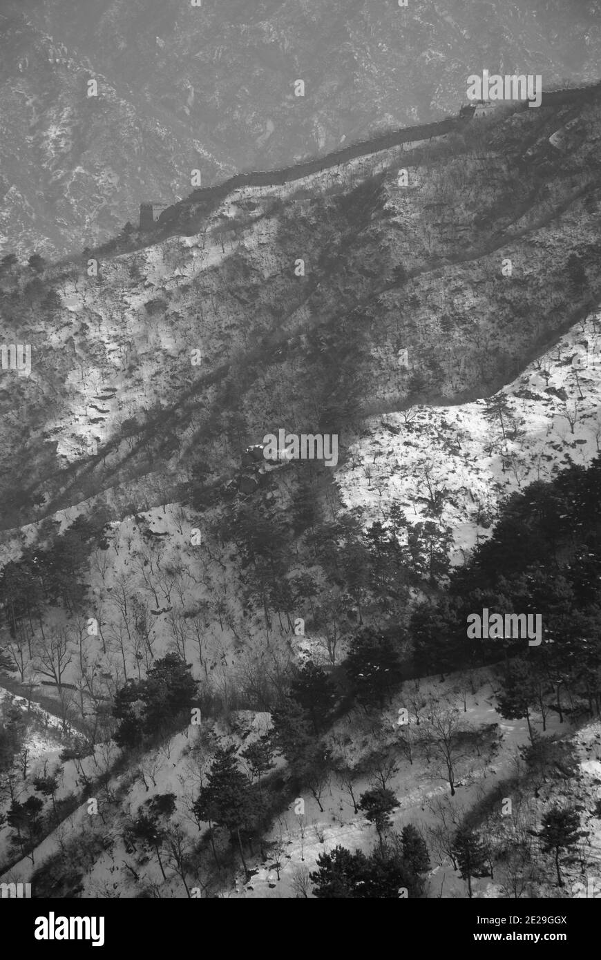 View from great wall Black and White Stock Photos & Images - Alamy
