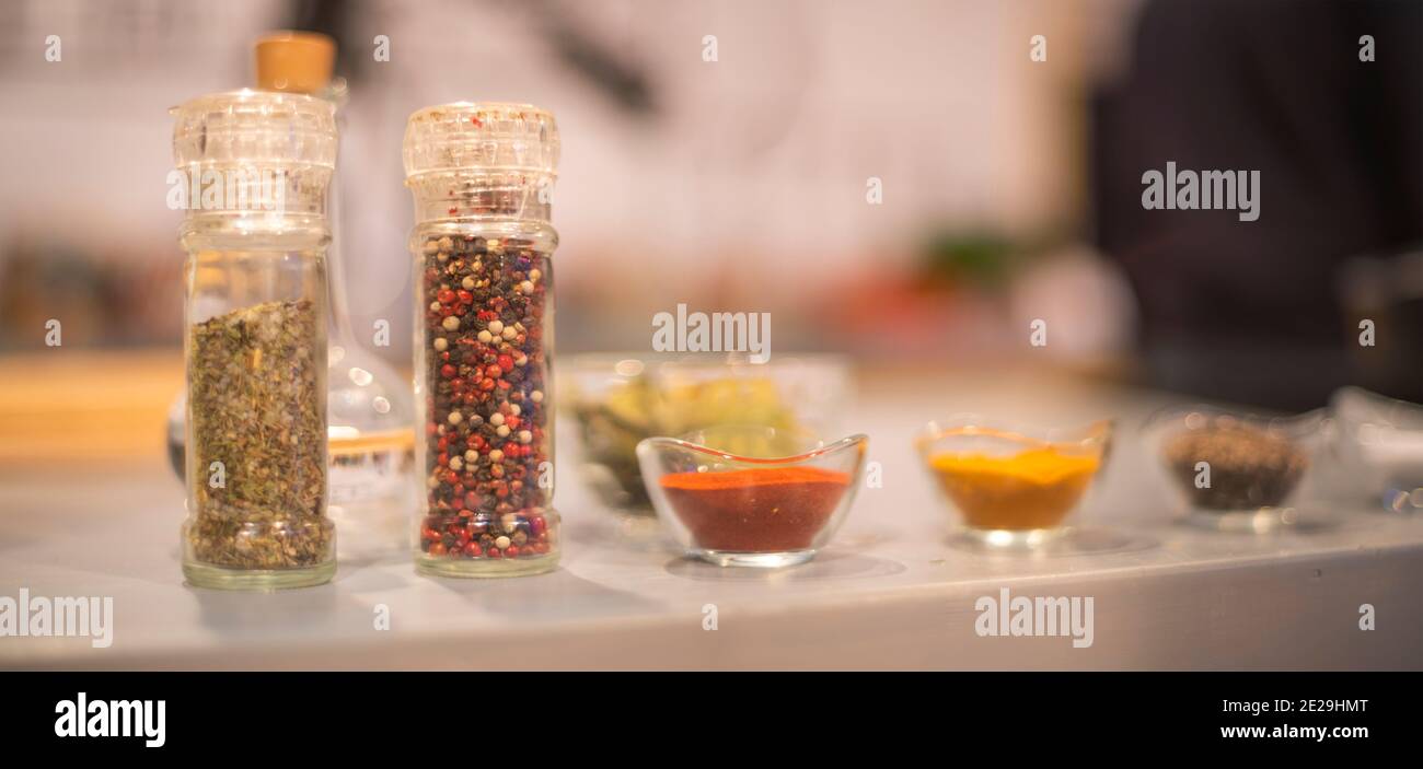 Dry spices on counter hi-res stock photography and images - Alamy