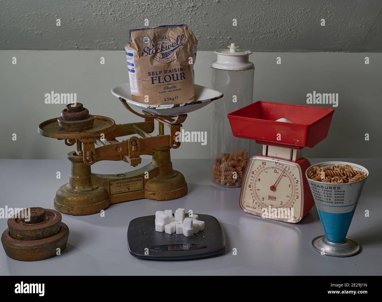 An evolution of weighing systems Stock Photo - Alamy