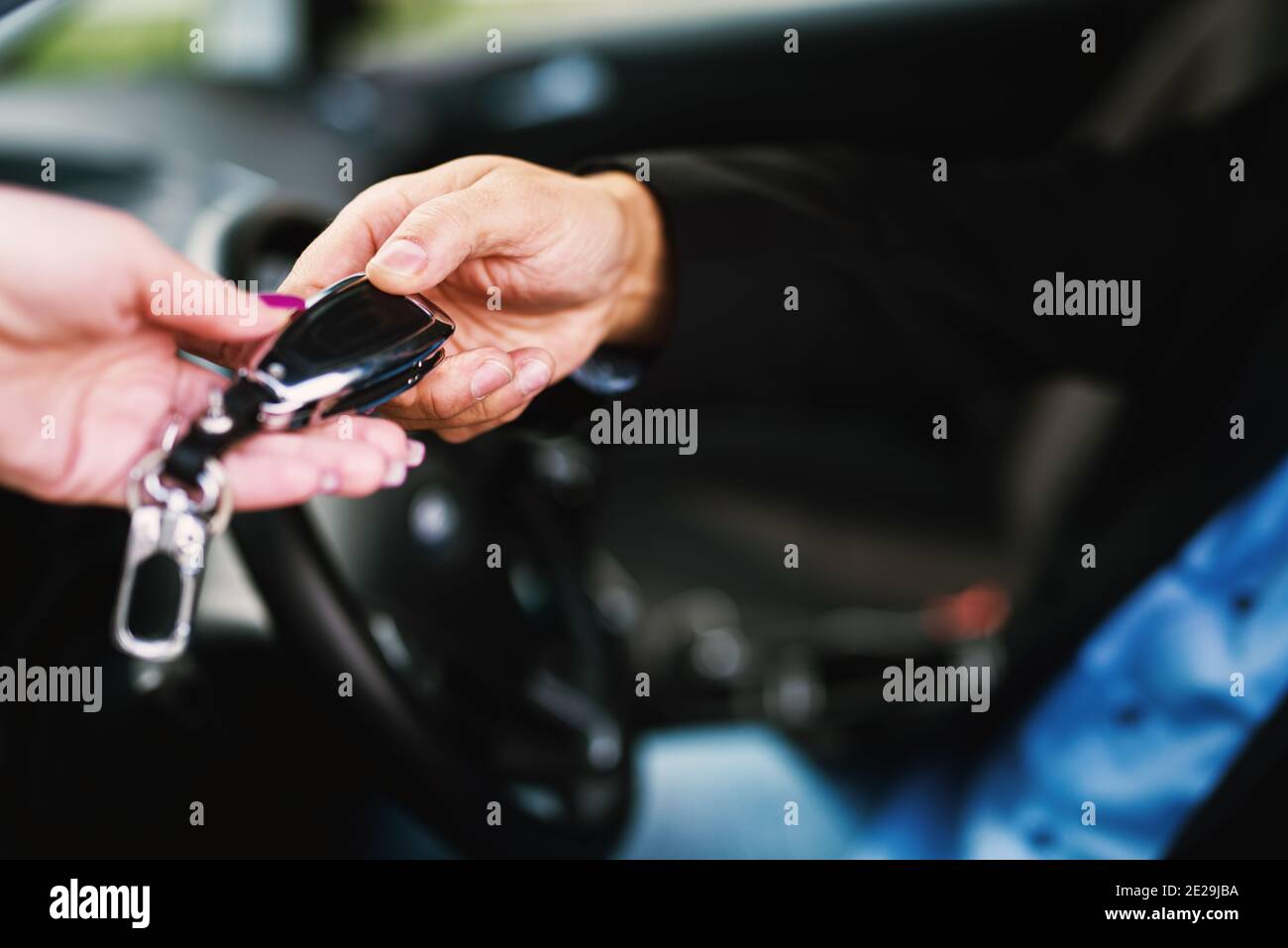 Car salesman hands over hi-res stock photography and images - Alamy