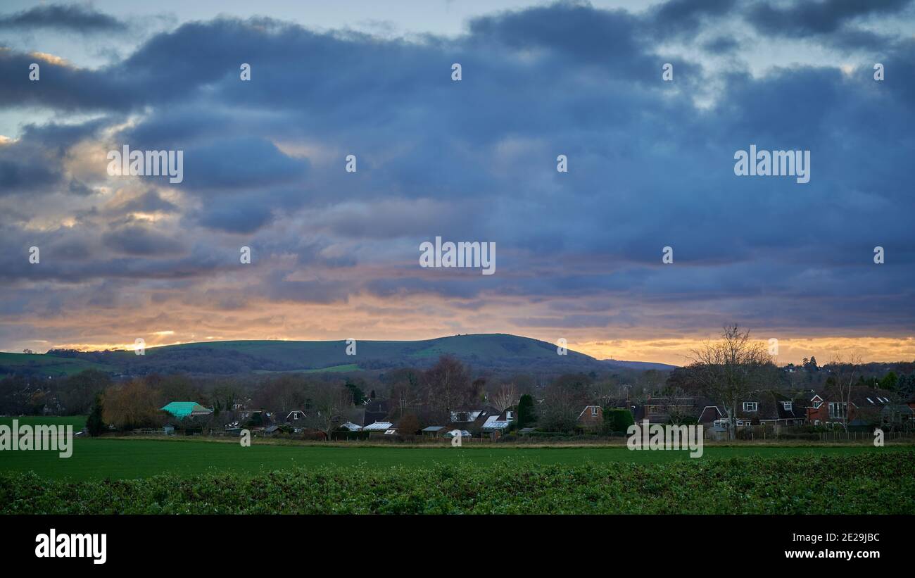 South downs winter sunset hi-res stock photography and images - Alamy