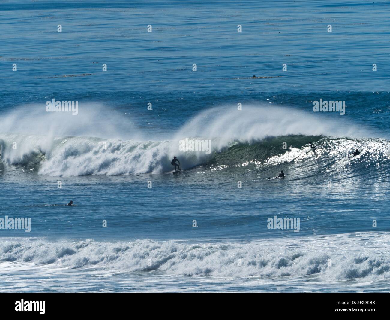 Huge waves near Ocean Beach, San Diego, California with a large swell ...