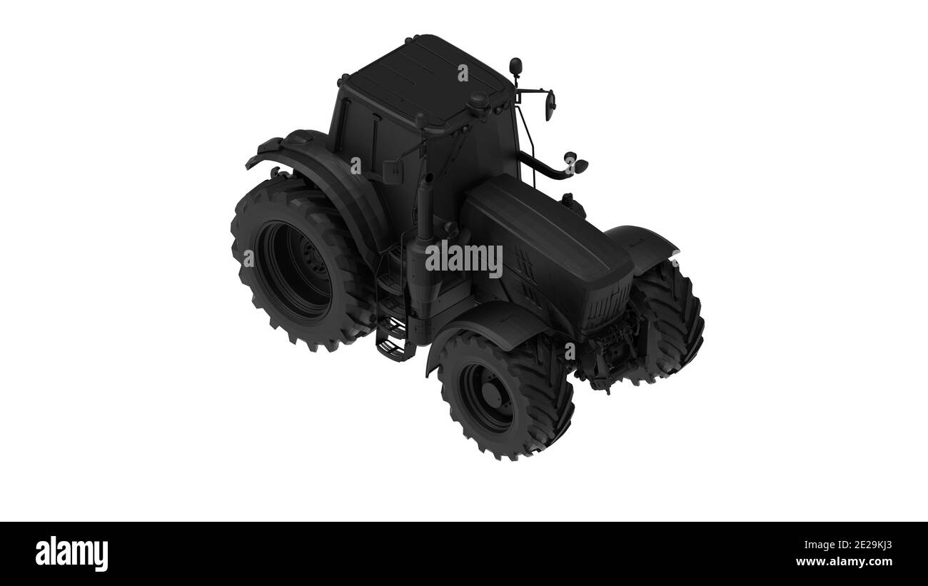 3D rendering of a tractor computer model machinery agriculture tool ...