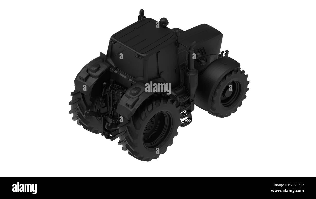 3D rendering of a tractor computer model machinery agriculture tool ...