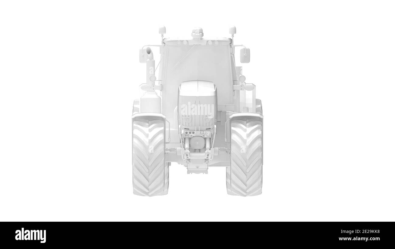 3D rendering of a tractor computer model machinery agriculture tool ...