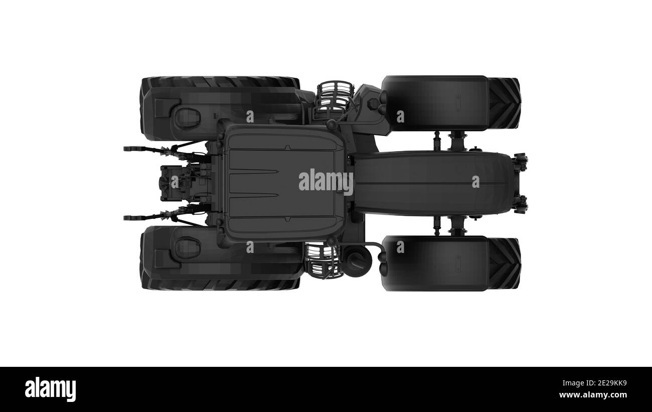 3D rendering of a tractor computer model machinery agriculture tool ...
