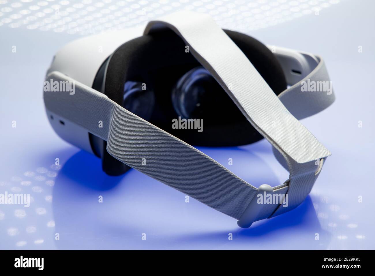 White new generation VR headset isolated on white background with ...