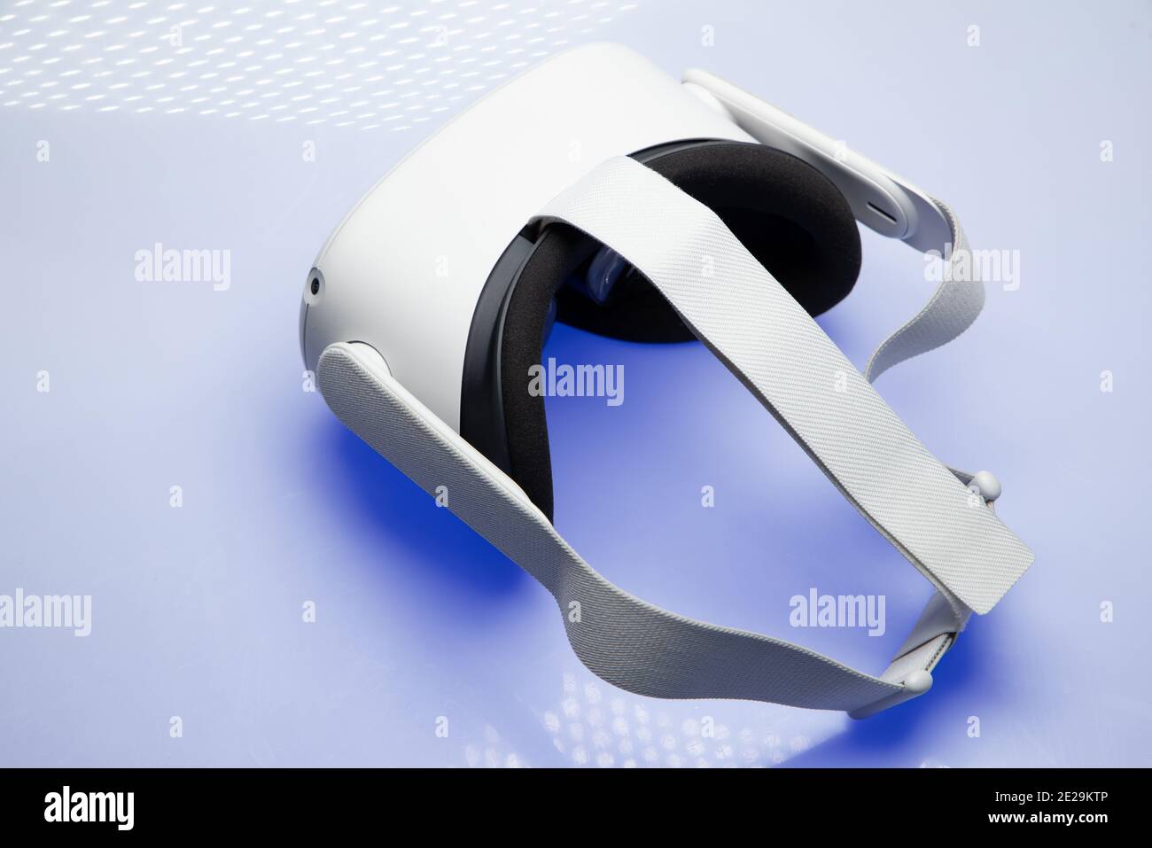 White new generation VR headset isolated on white background with ...