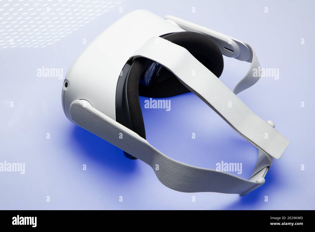 White new generation VR headset isolated on white background with ...