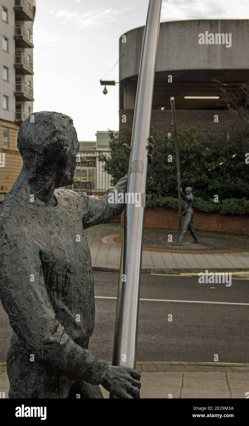 Basingstoke, UK - December 25, 2020: View of the L'Arc monument outside ...