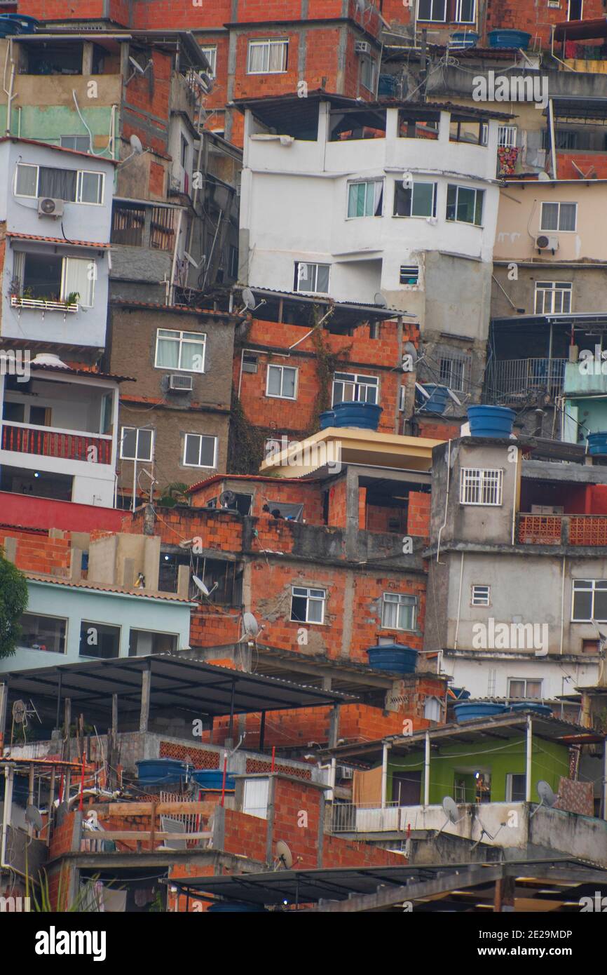 Rio de Janeiro downtown and favela. Brazil Stock Photo - Alamy