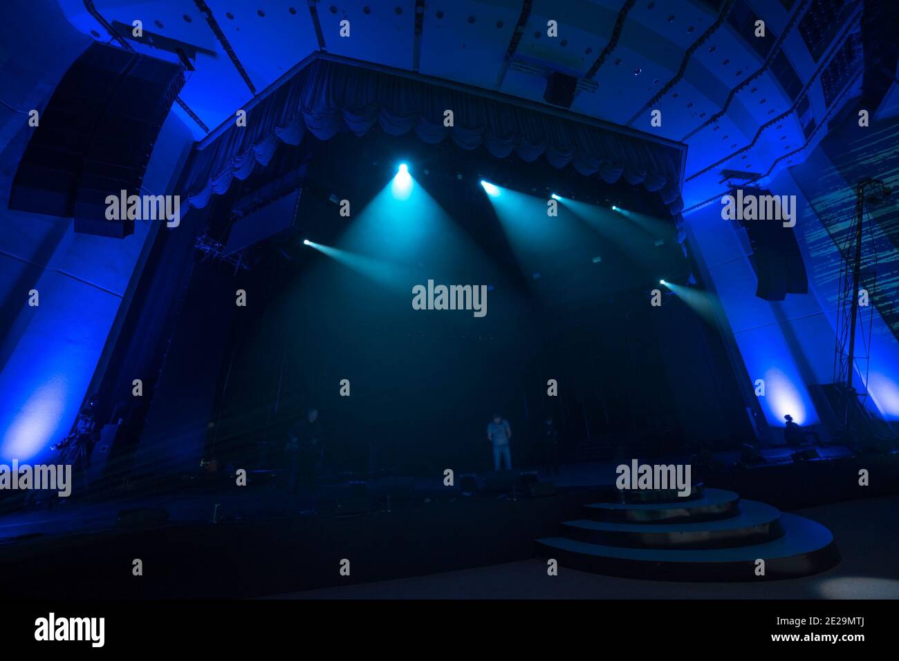 rays of light illuminate the scene at the concert Stock Photo - Alamy