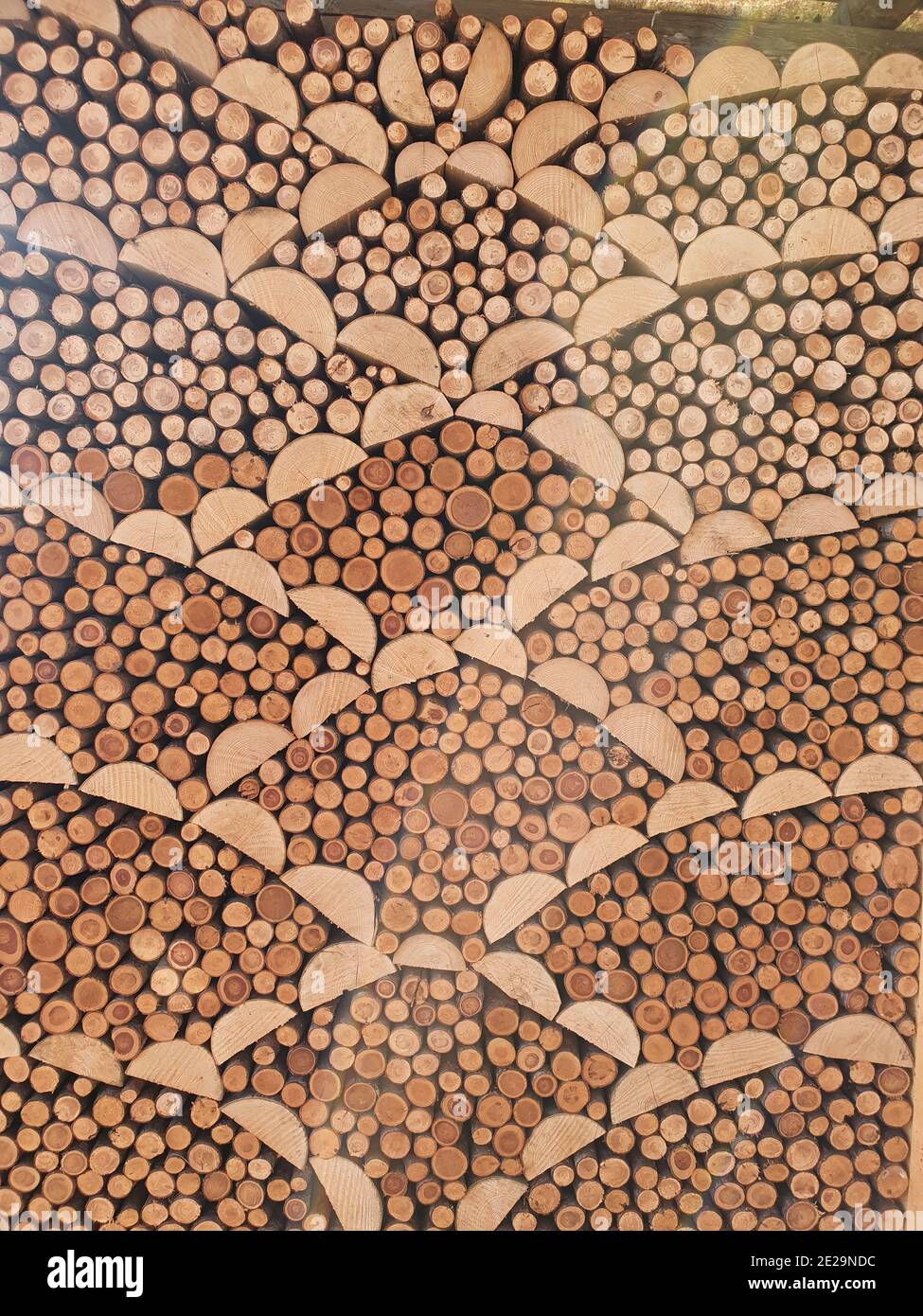 Vertical shot of beautifully designed logs Stock Photo - Alamy