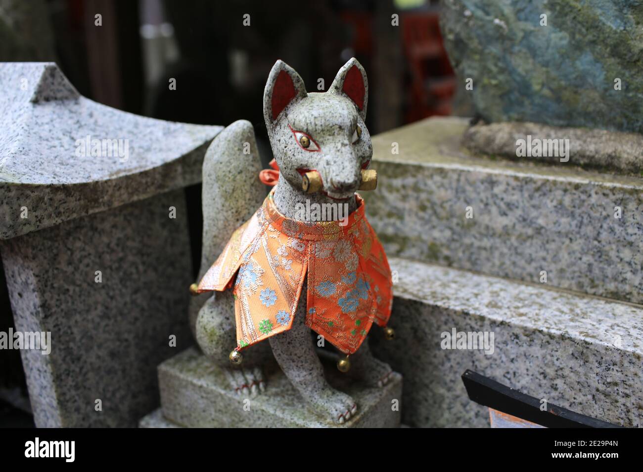fox god in fushimi inari taisha Stock Photo - Alamy