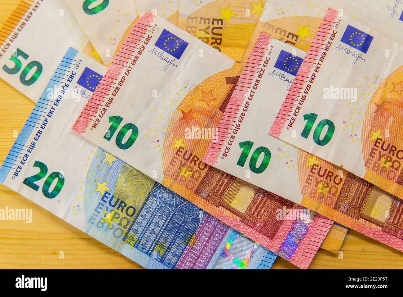 Pile of euro banknotes as background. Money concept Stock Photo - Alamy