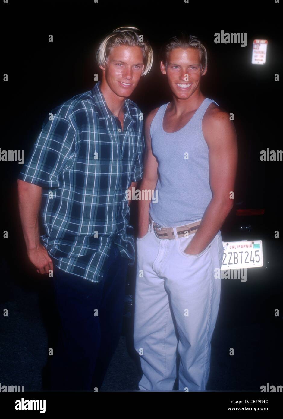 West Hollywood, California, USA 1st May 1996 Models/twins Derek Brewer ...