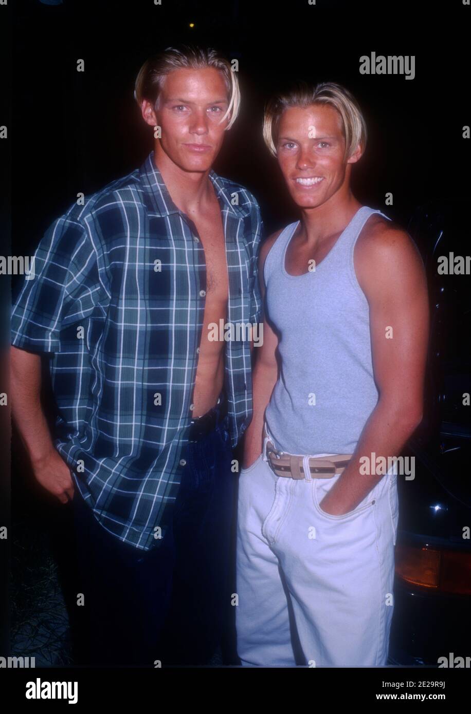 West Hollywood, California, USA 1st May 1996 Models/twins Derek Brewer ...