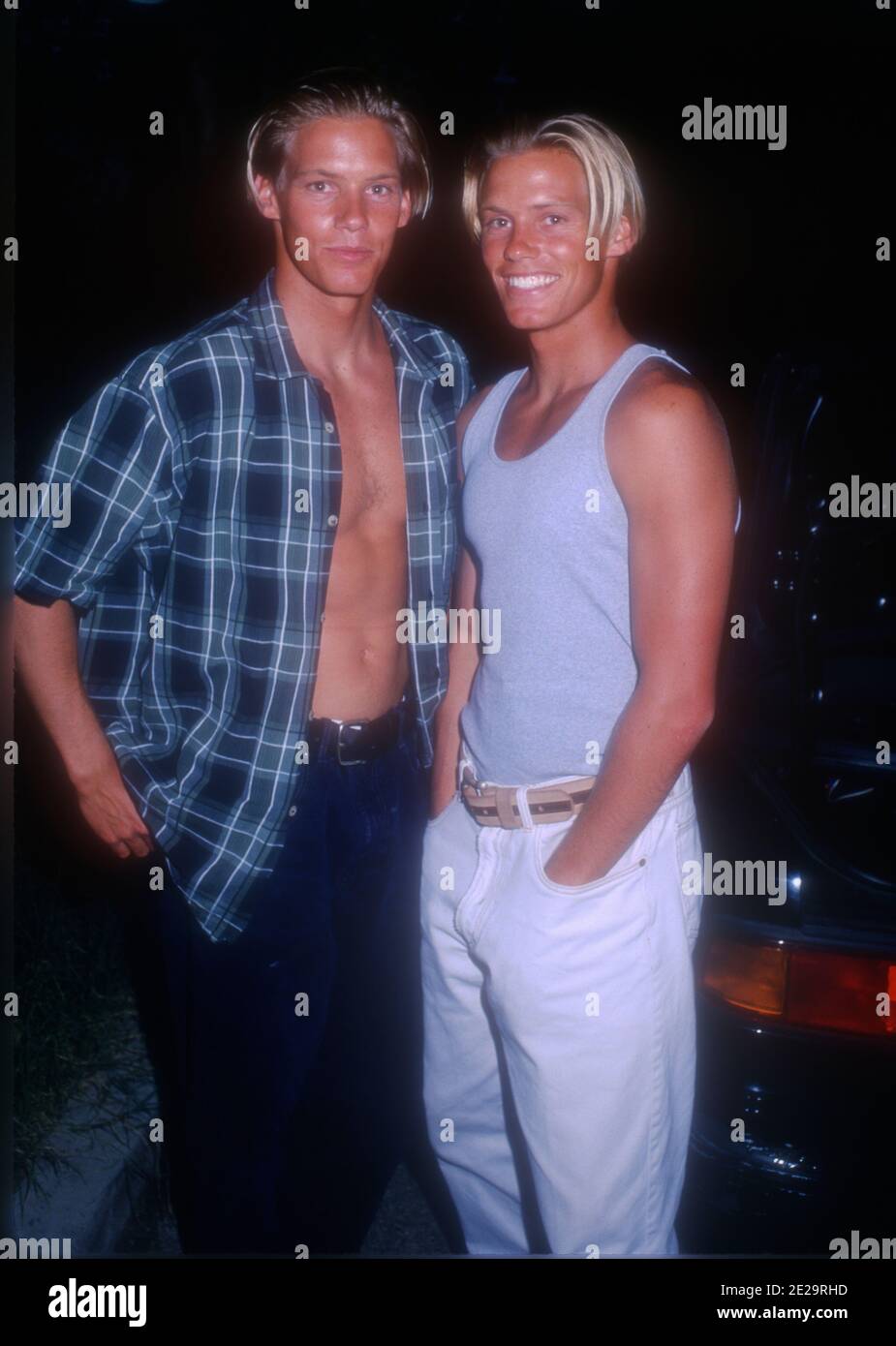 West Hollywood, California, USA 1st May 1996 Models/twins Derek Brewer ...