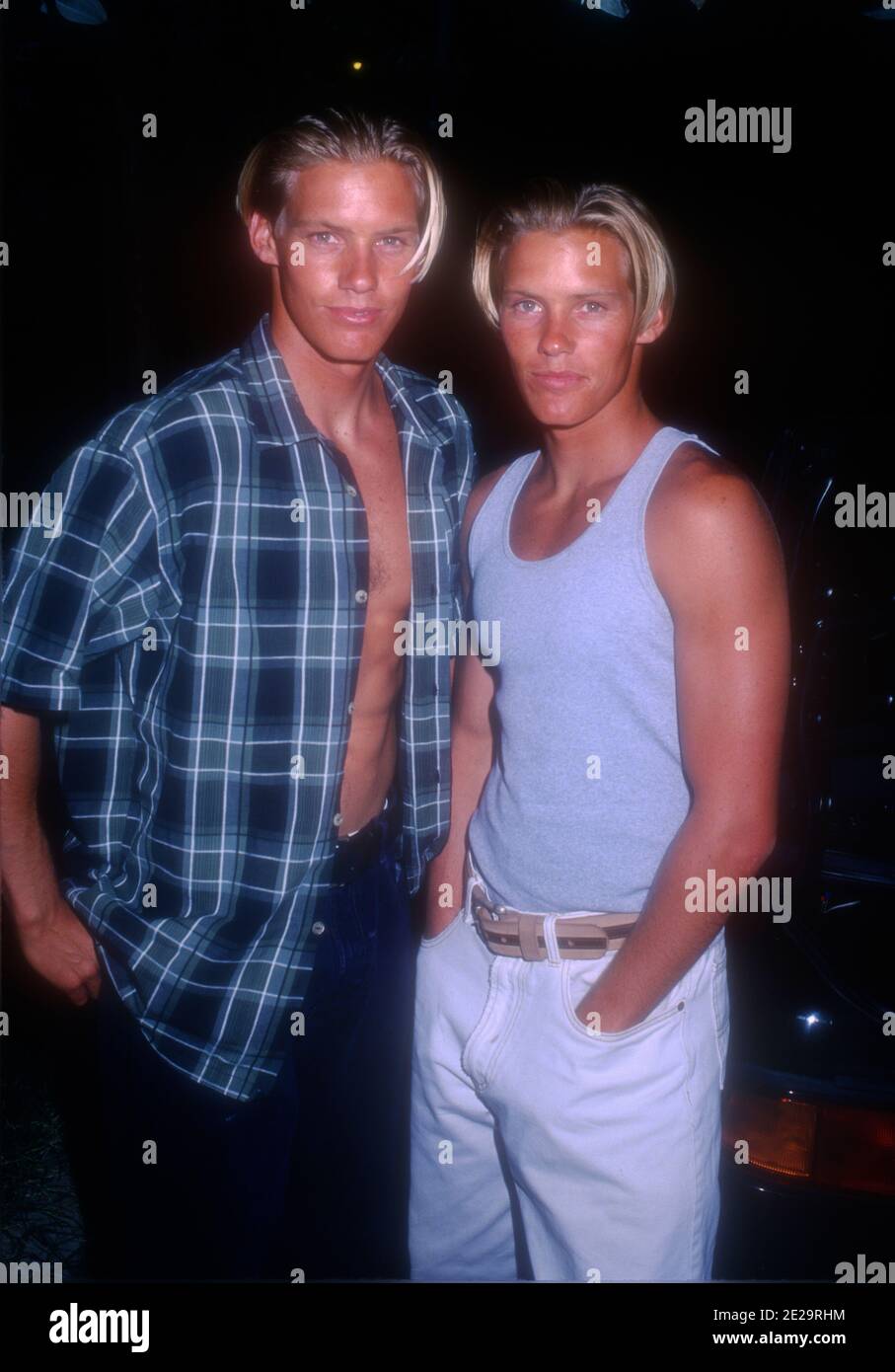 West Hollywood, California, USA 1st May 1996 Models/twins Derek Brewer ...