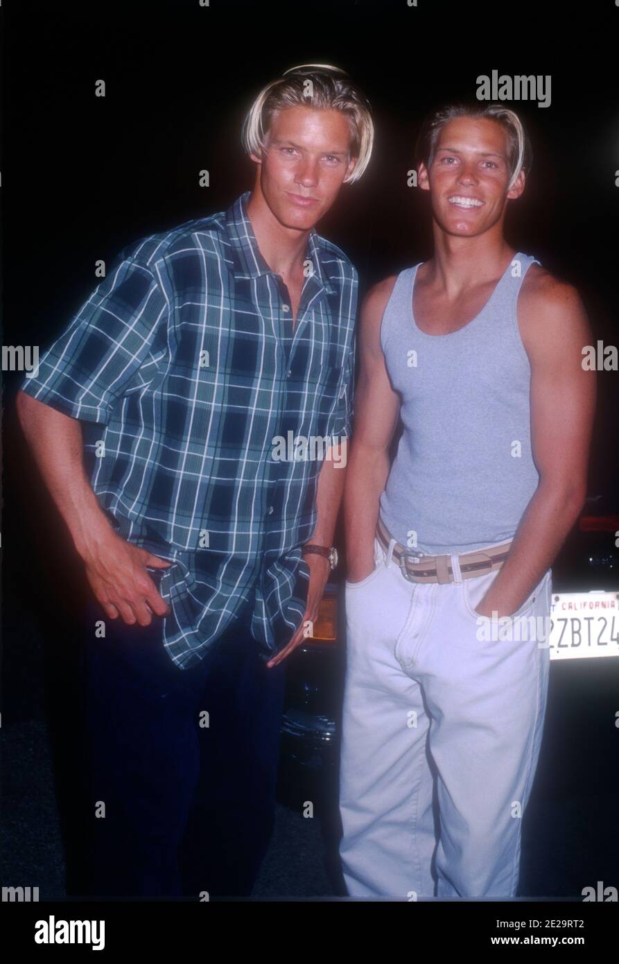 West Hollywood, California, USA 1st May 1996 Models/twins Derek Brewer ...