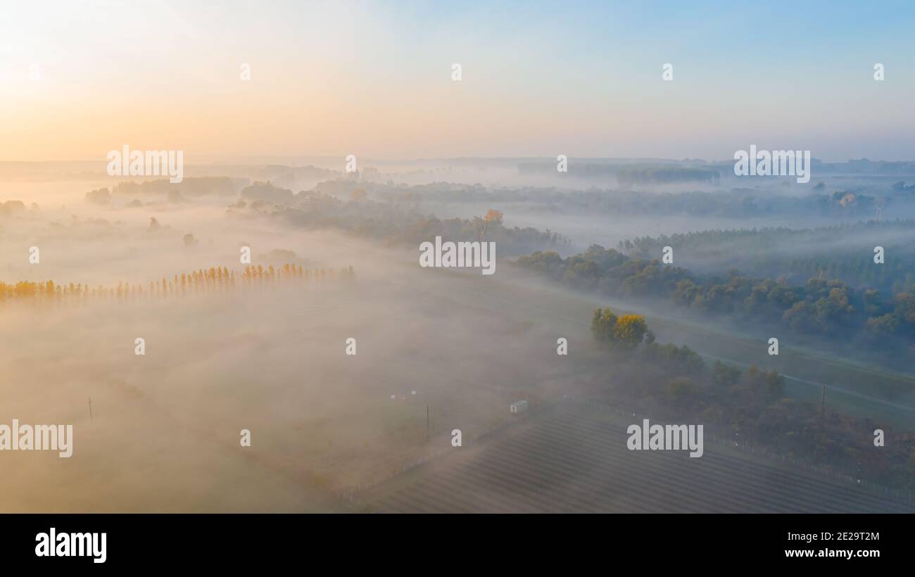 Aerial morning sunshine over plantation hi-res stock photography and ...