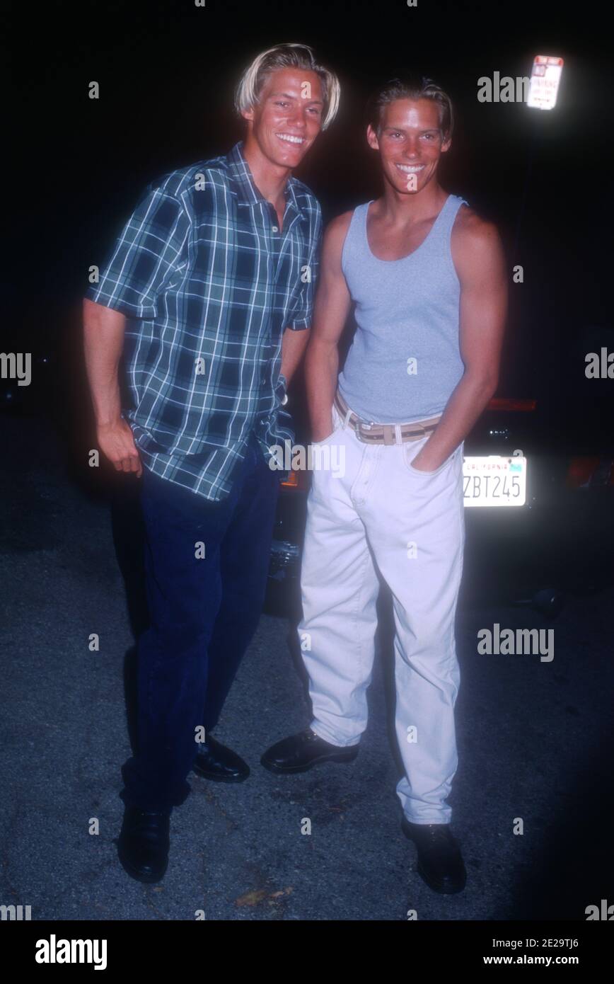 West Hollywood, California, USA 1st May 1996 Models/twins Derek Brewer ...