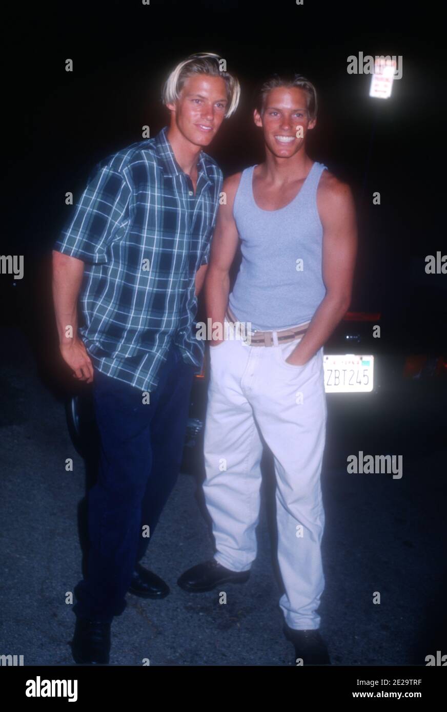 West Hollywood, California, USA 1st May 1996 Models/twins Derek Brewer ...