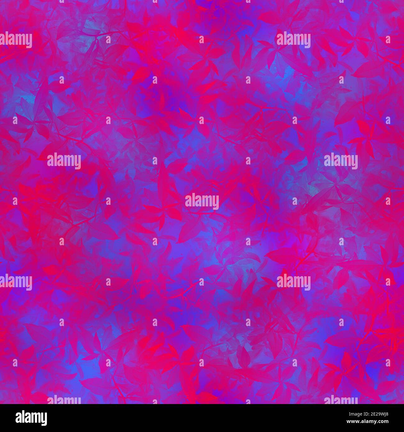 Seamless intense red and blue leaf pattern Stock Photo - Alamy
