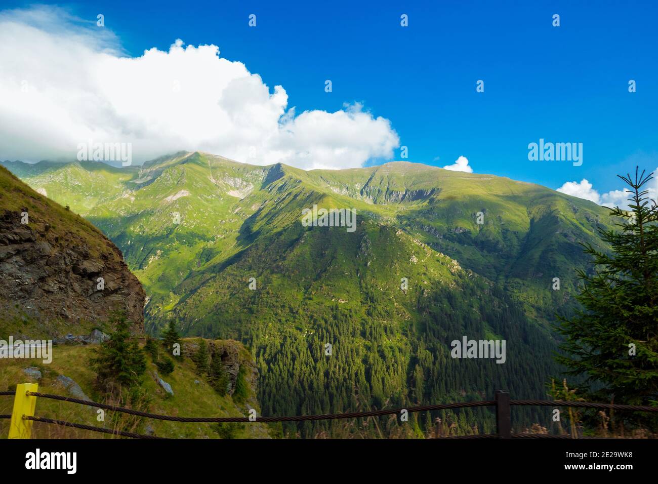 Romanian Carpathian mountains on a summertime with good weather Stock ...