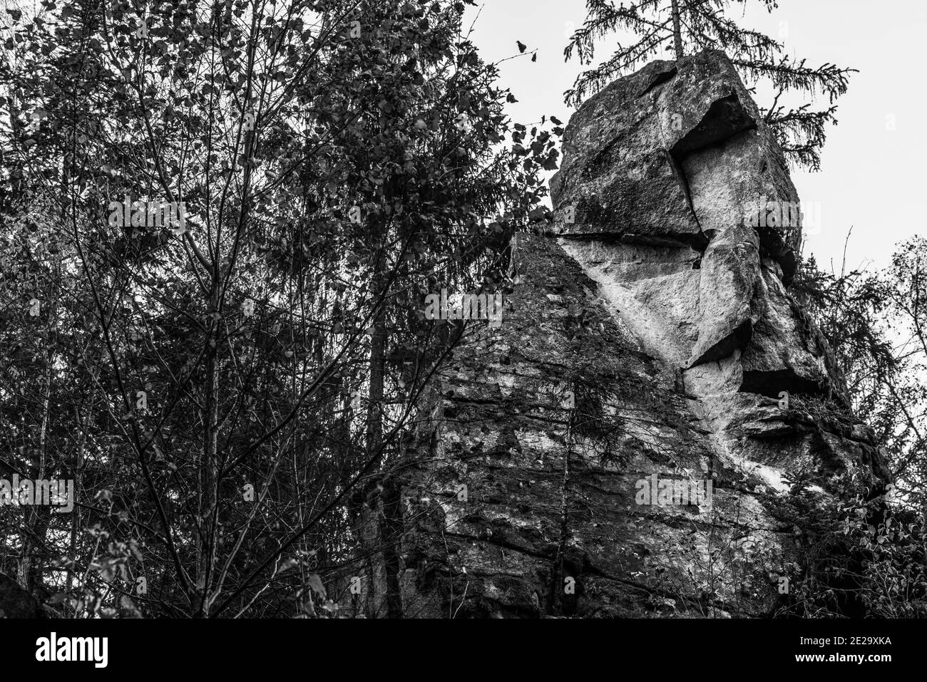 Mystical rock formation Black and White Stock Photos & Images - Alamy