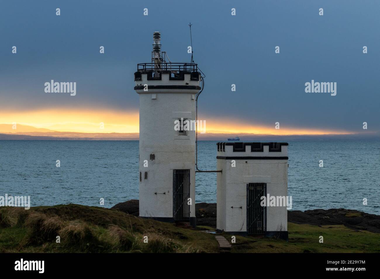 Elie Ness Lighthouse, in Elie, Fife, Scotland Stock Photo - Alamy