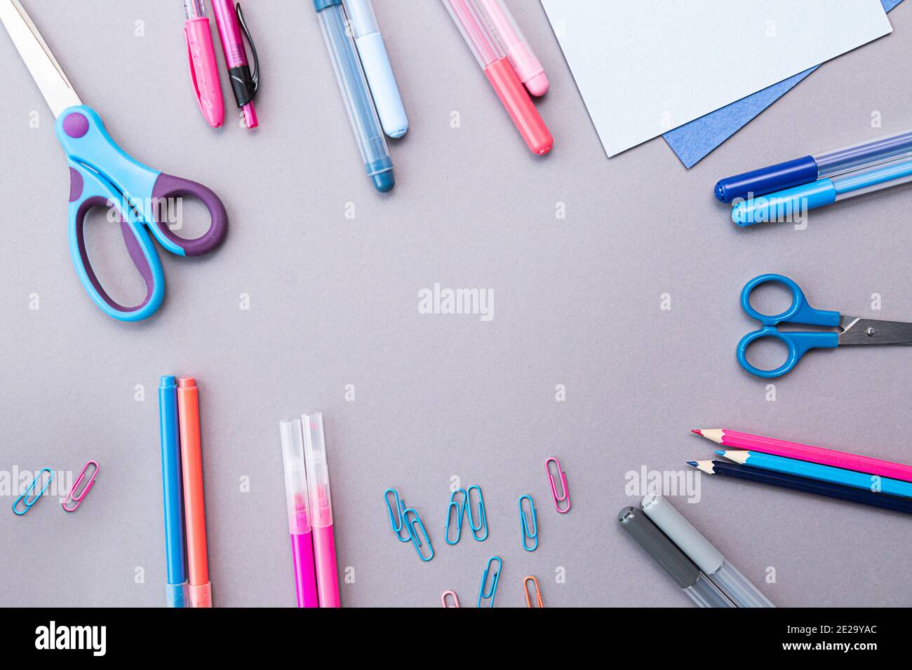 Paper scissor pencil hi-res stock photography and images - Alamy