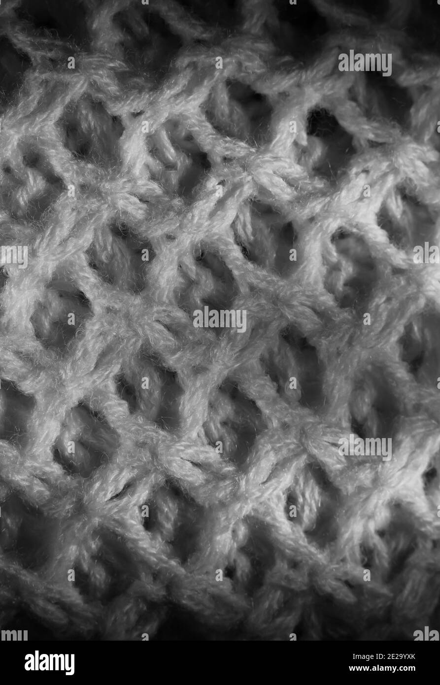 Close-up of fluffy soft textile. Abstract fabric with knit texture for ...