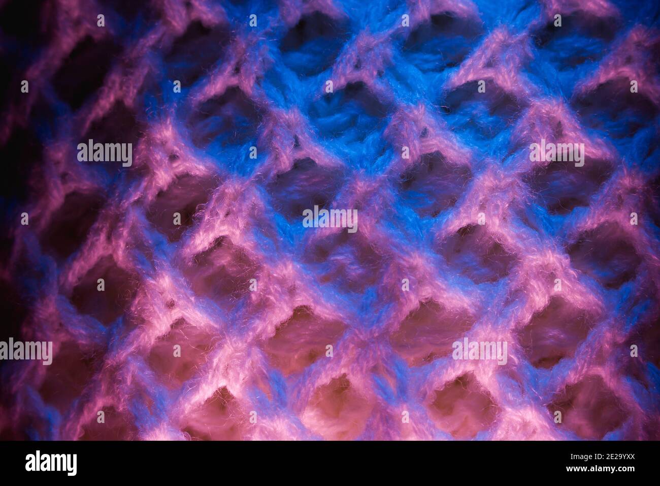 Close-up of fluffy soft textile. Abstract fabric with knit texture for ...