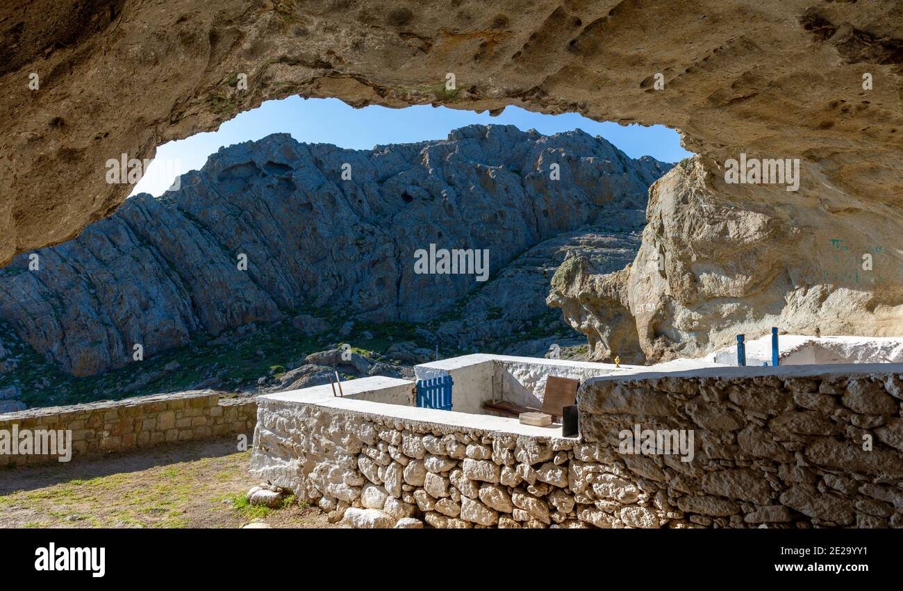 The "cavechurch" of Panagia Kakaviotissa, Lemnos (Limnos) island, North ...