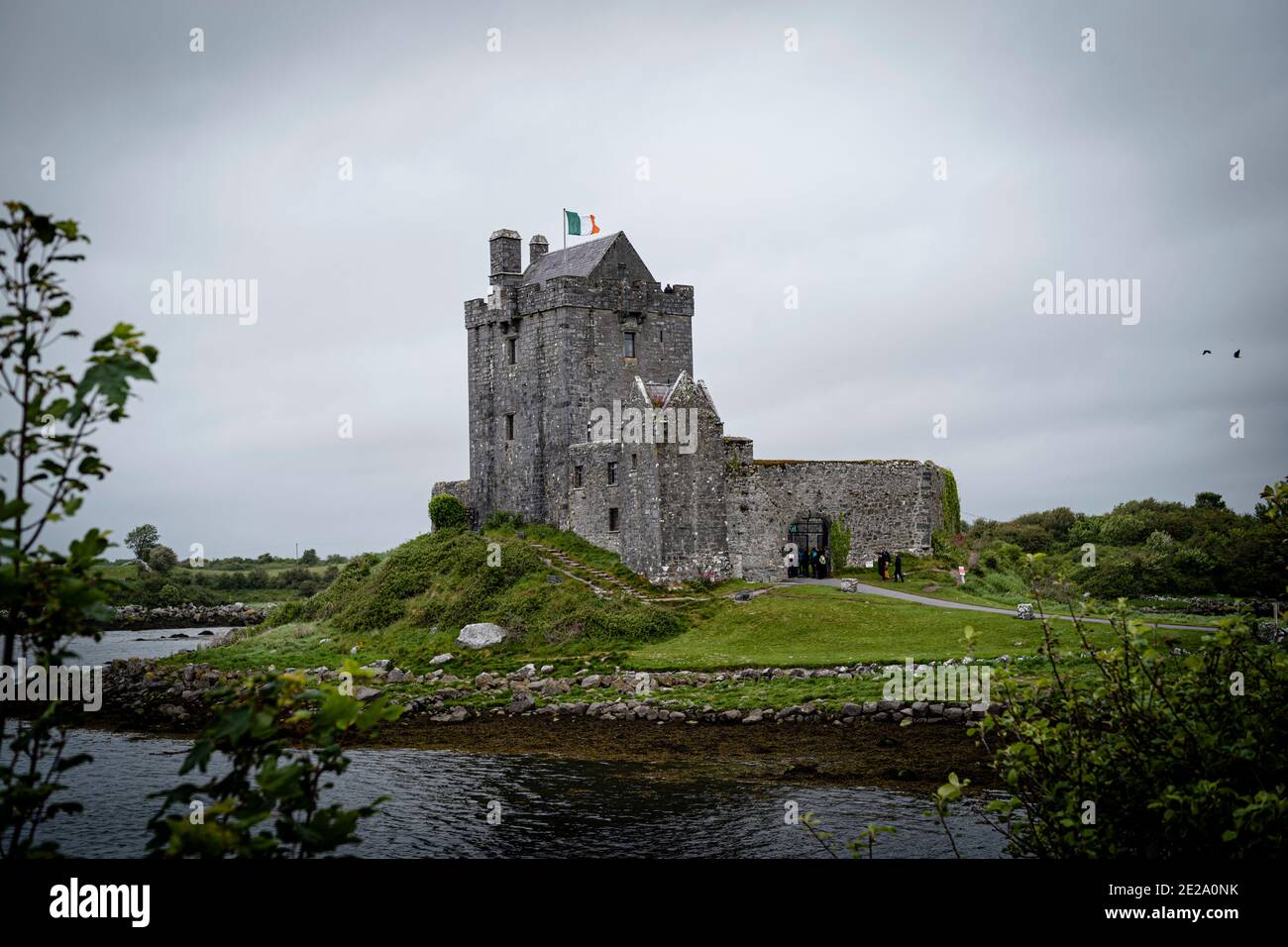 30 May 2019, Ireland, Clare Circuit: Dunguaire Castle near the Irish ...