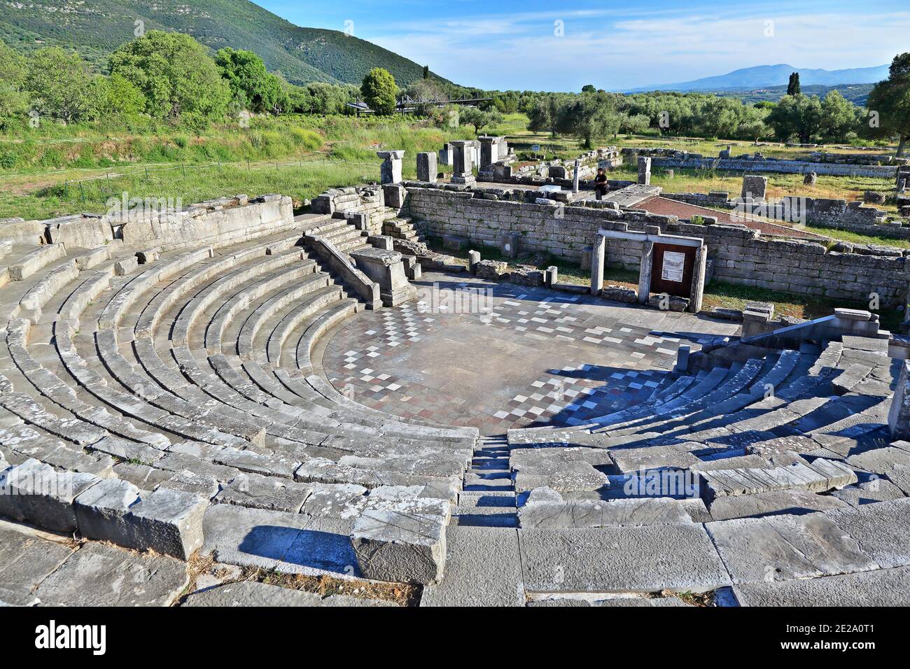 The ancient theater of Messini, first built in 3 c. BC, in Messinia ...