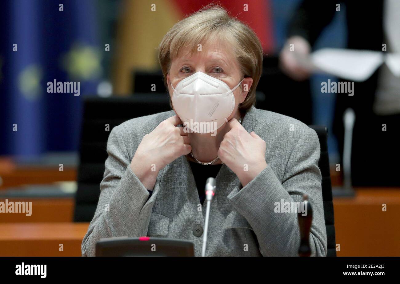 Berlin, Germany. 13th Jan, 2021. German Chancellor Angela Merkel (CDU ...