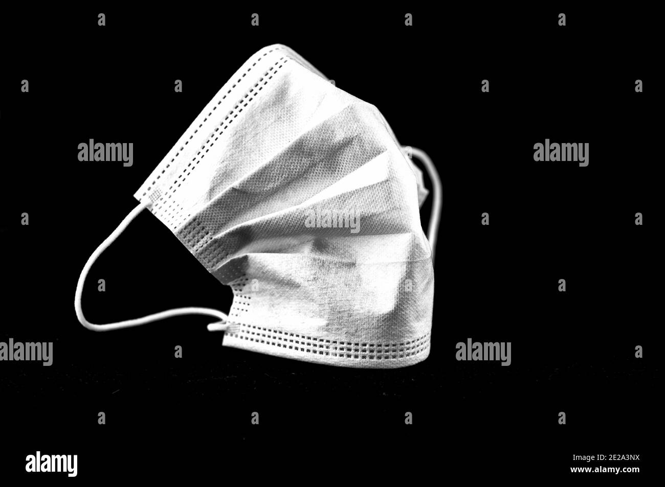 Medical disposable mask protection Black and White Stock Photos ...
