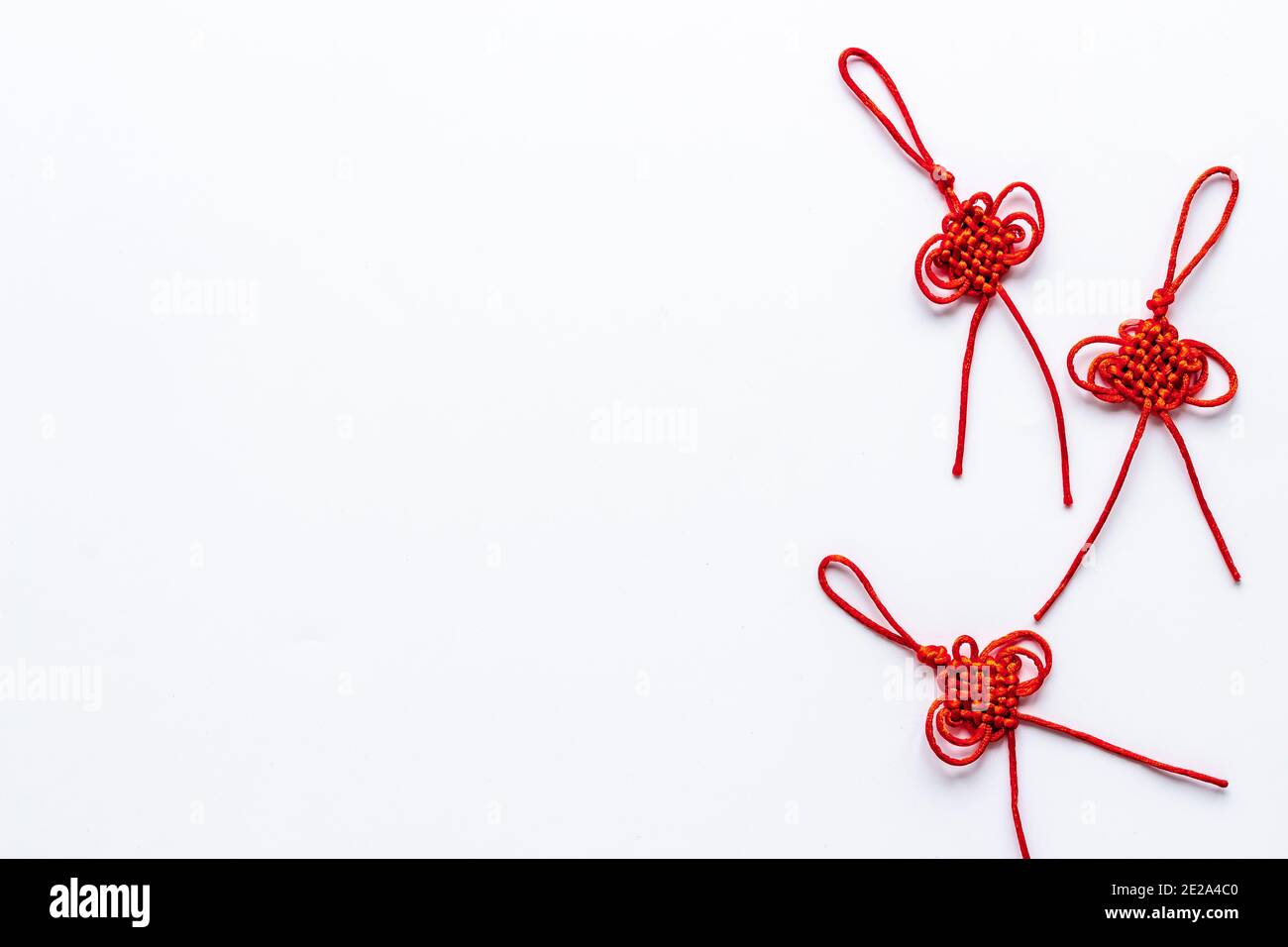 Chinese traditional knots for luck, overhead view Stock Photo - Alamy