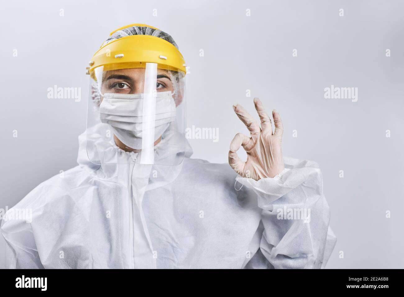 Portrait of a doctor fighting against Coronavirus. A nurse in medical ...