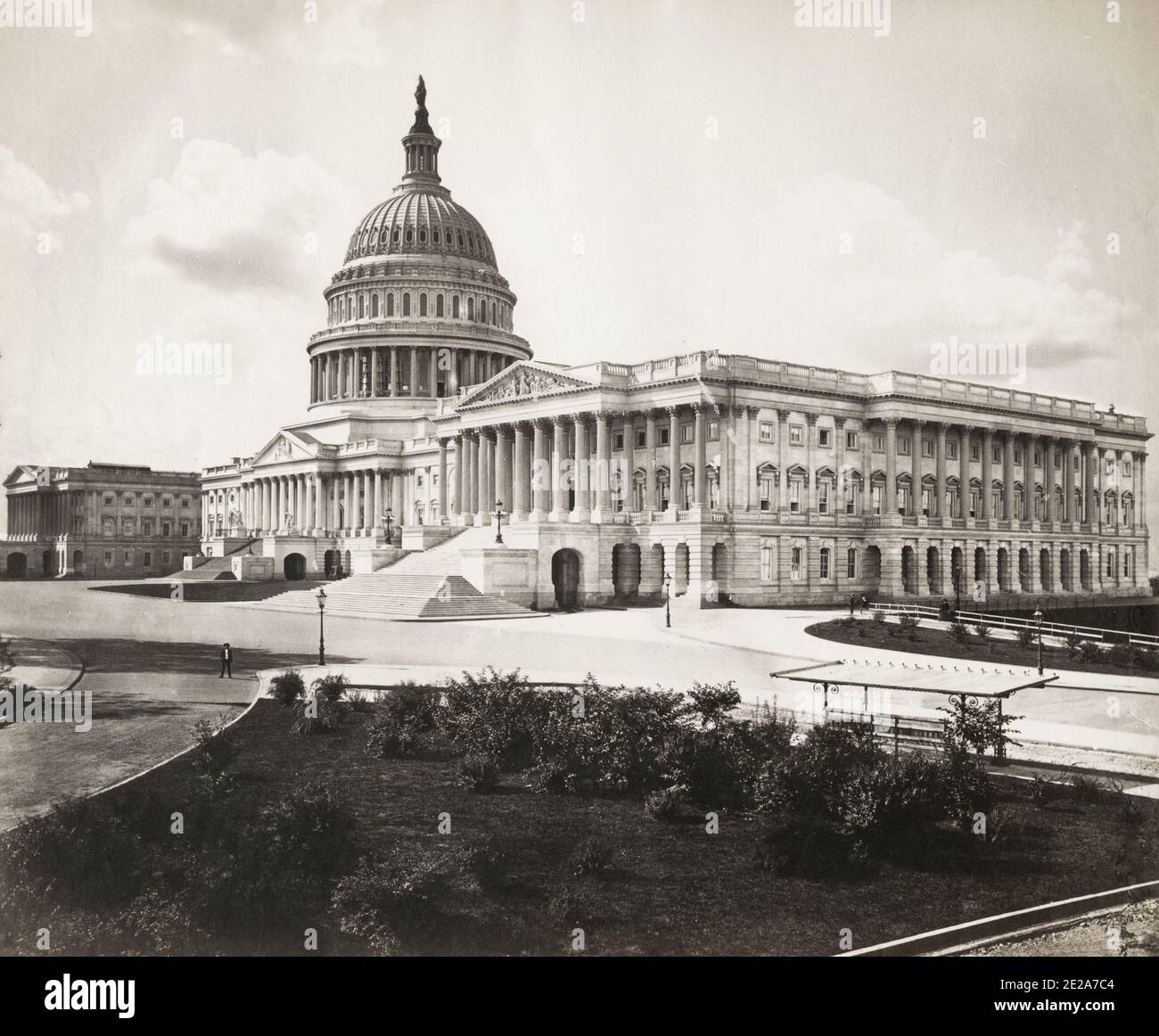 Vintage 19th century photograph: Capitol building, Washington USA ...