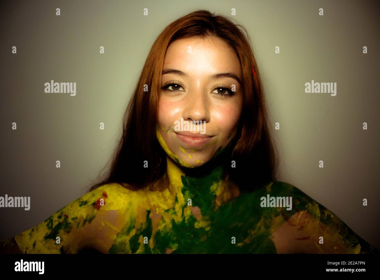 Beautiful ginger girl in white hi-res stock photography and images - Alamy