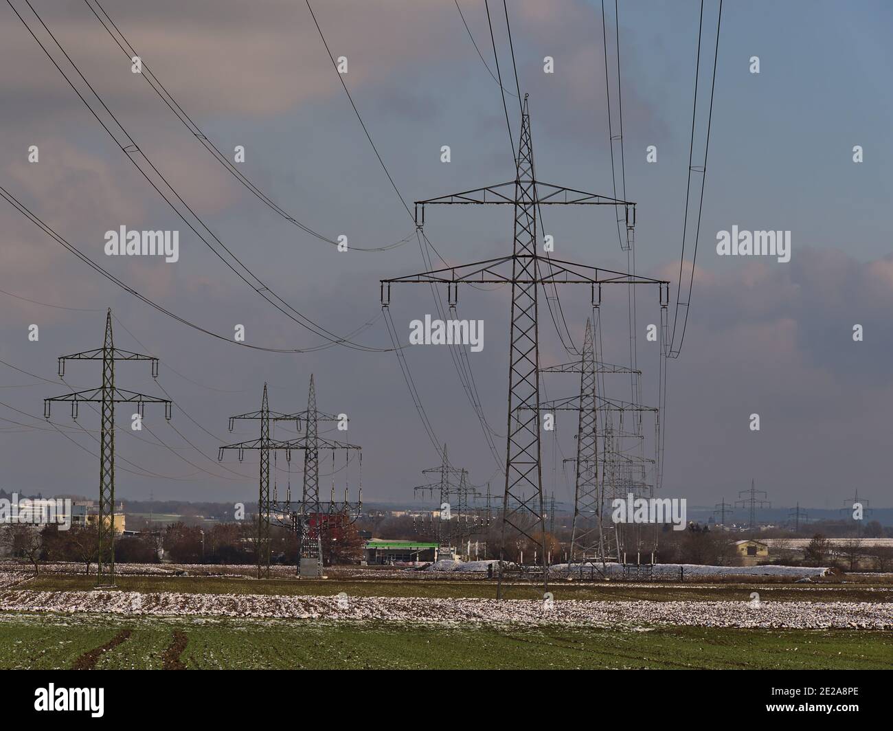 Power transmission line pole hi-res stock photography and images - Alamy