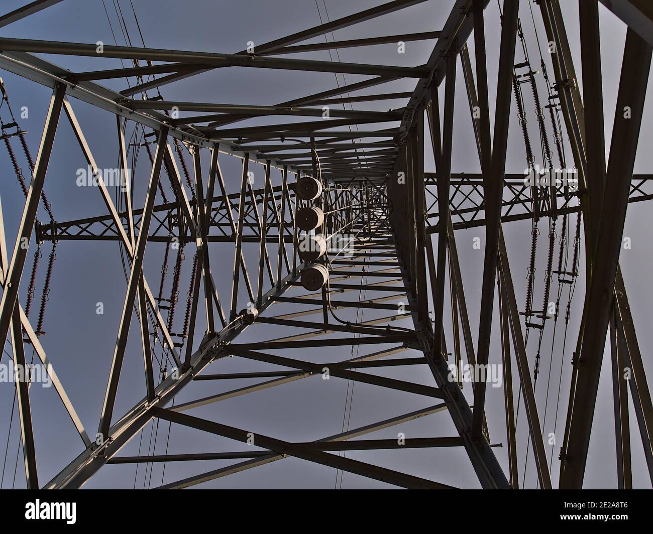 Steel tower with power lines hi-res stock photography and images - Alamy