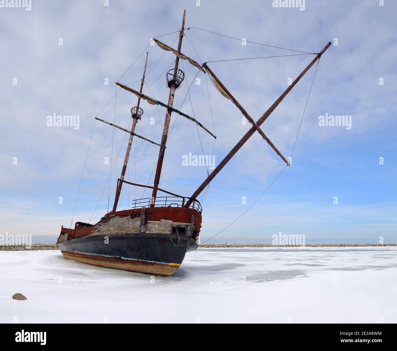 ST. CATHARINES, CANADA - Jan 07, 2021: Le Progress at Jordan Harbour ...